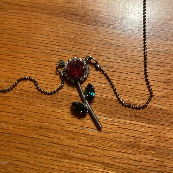 Sabika | Jewelry | Sabika Hopeful Flower Necklace Red Flower Retired ...